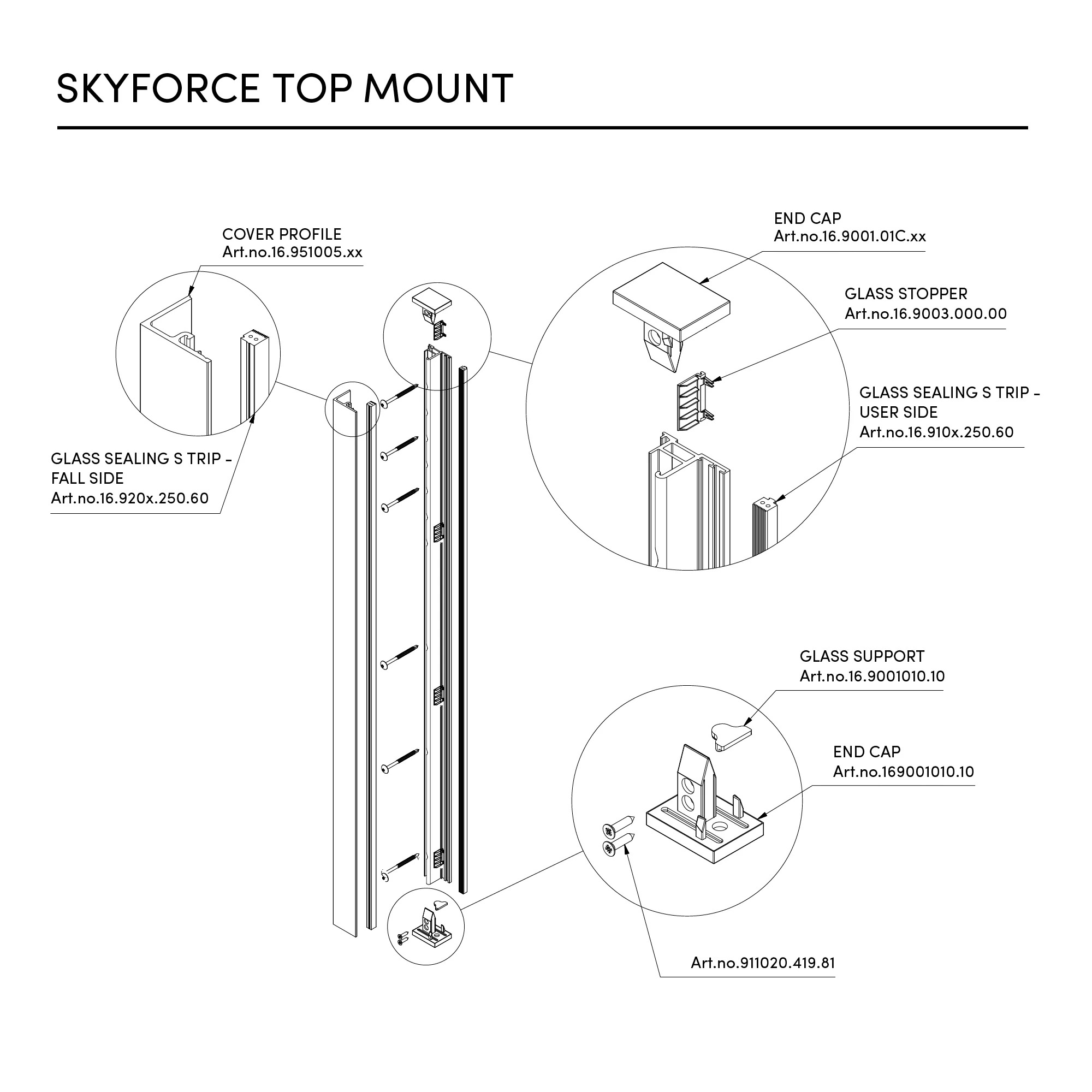 Juliet Balcony & SkyForce Top Mount System (White, Grey OR Black) | The ...