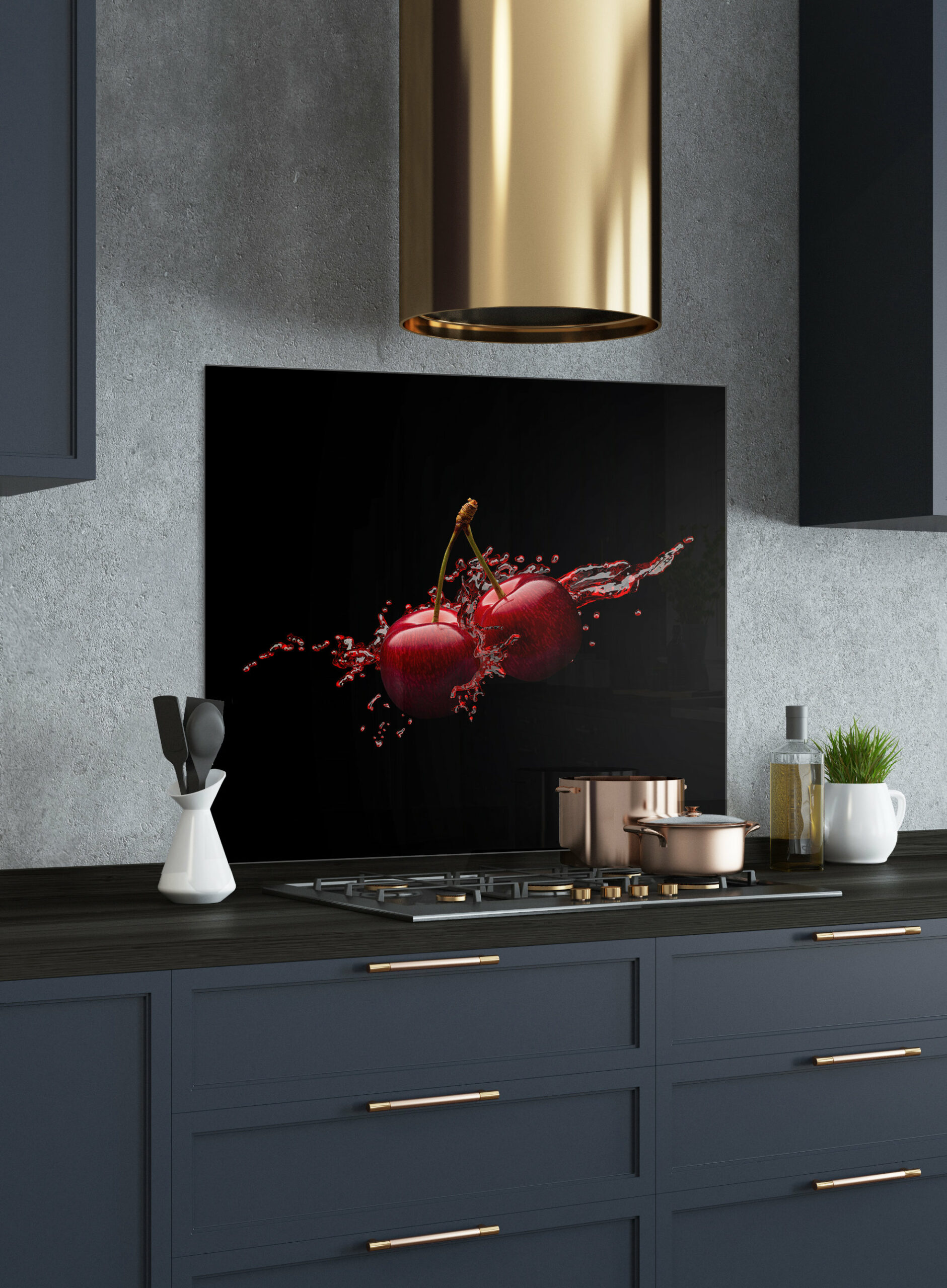 Cherries Print Splashback | The Glass Warehouse