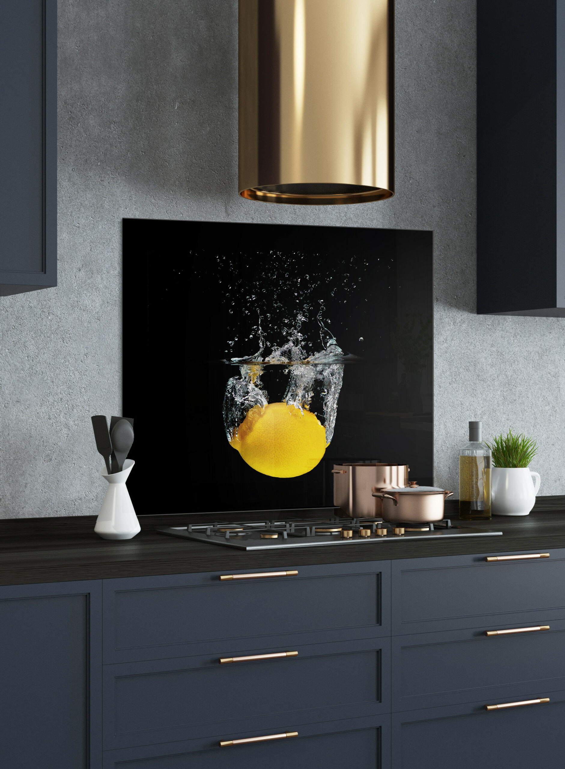 Lemon Print Splashback | The Glass Warehouse