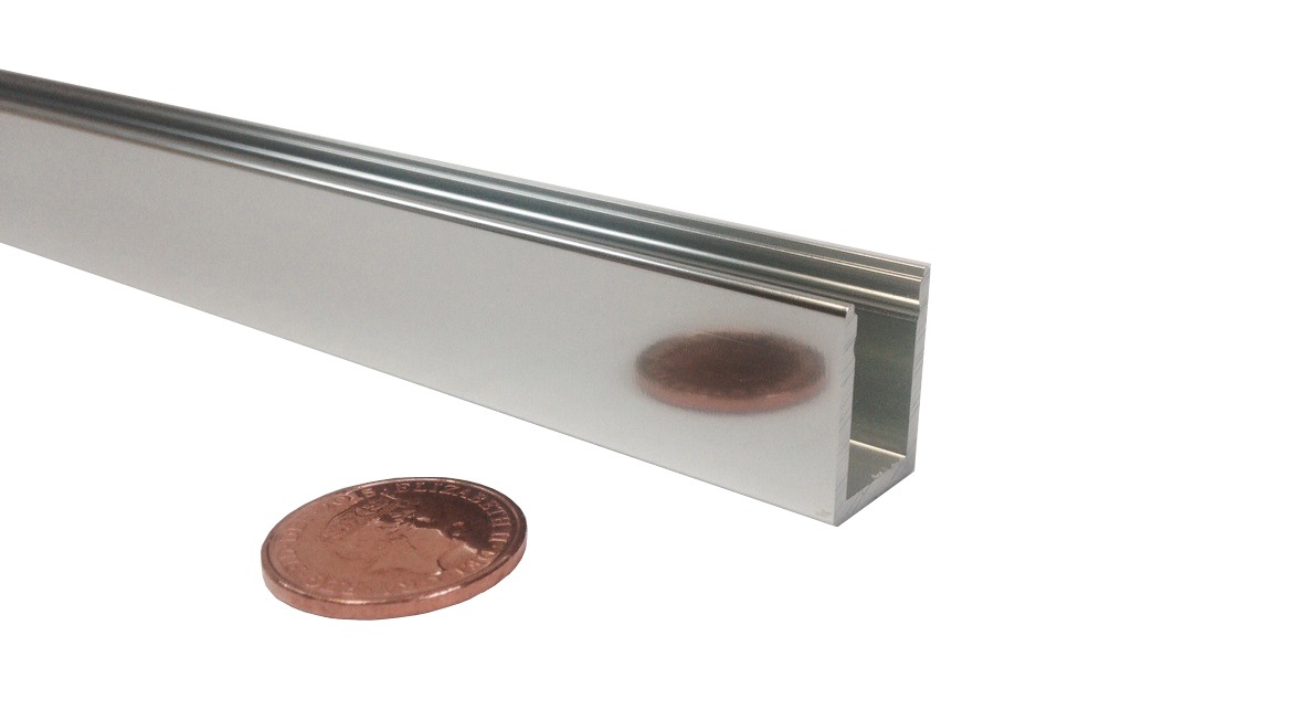 1,250mm Electro Polished Aluminium Glazing Channels | Order Online