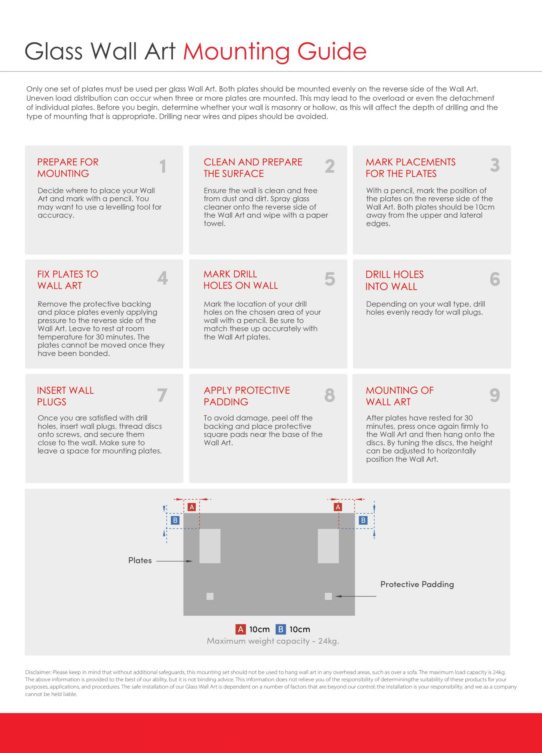 Mirror or Glass Wall Art Mounting Kit | The Glass Warehouse