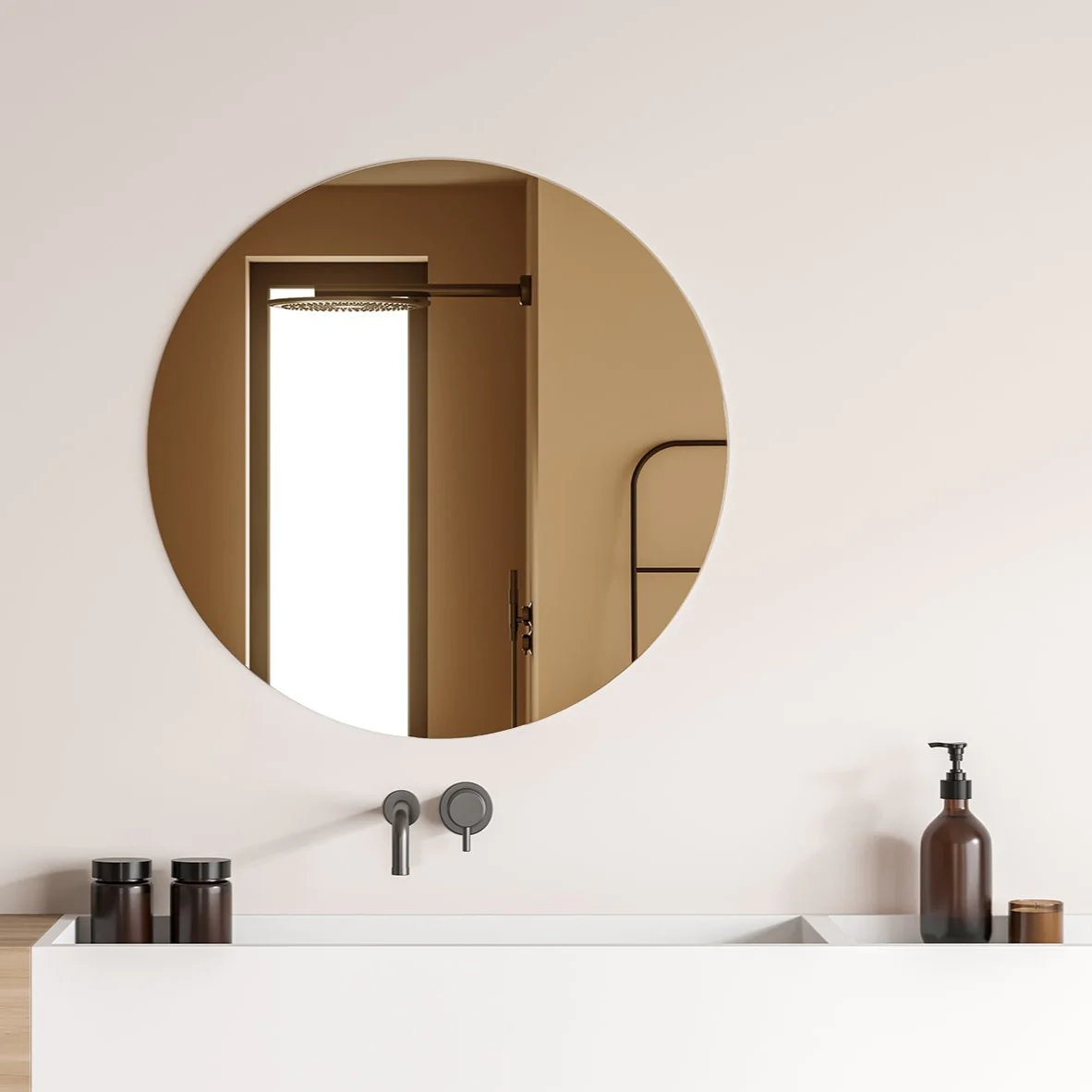 Bronze Round Mirror | The Glass Warehouse