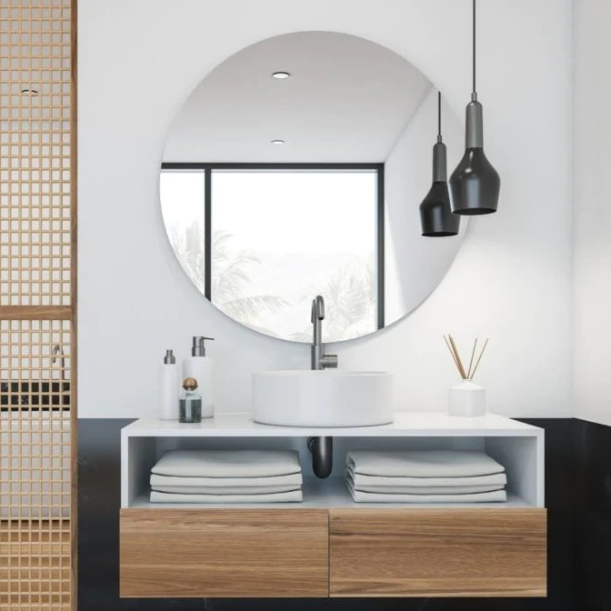 Silver Round Mirror | The Glass Warehouse