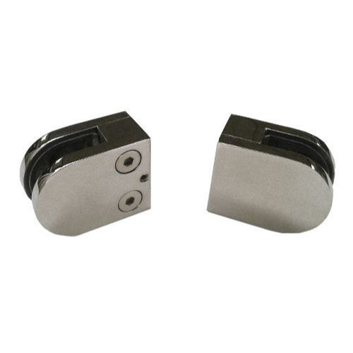 Flat Back Polished D Shaped Glass Clamps | The Glass Warehouse