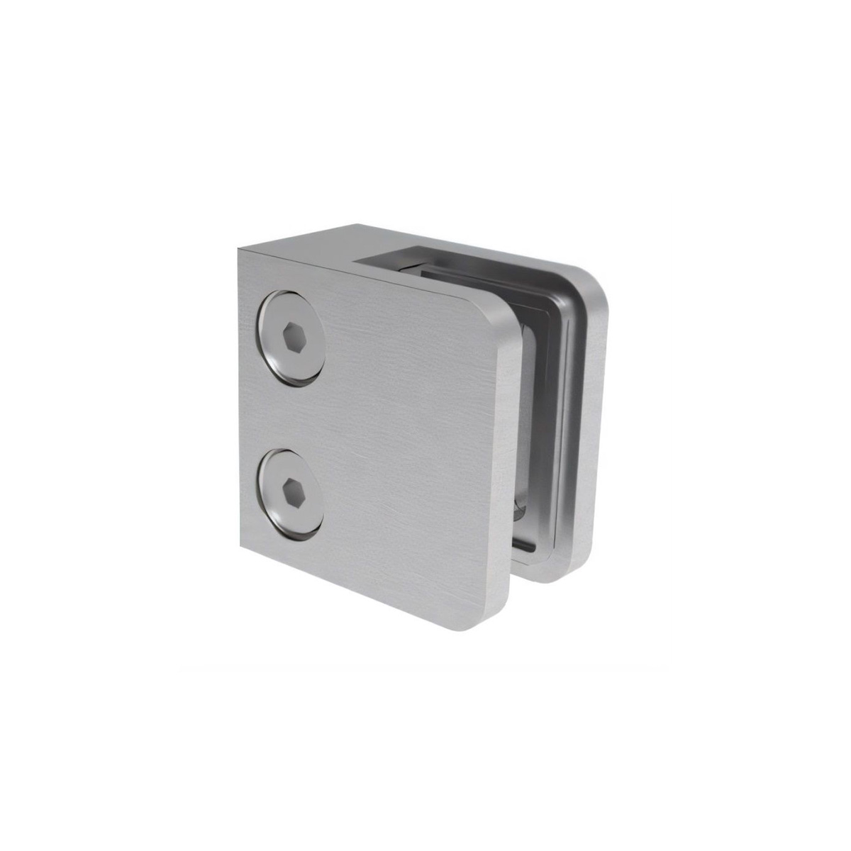 Flat Back Square Glass Clamps | The Glass Warehouse