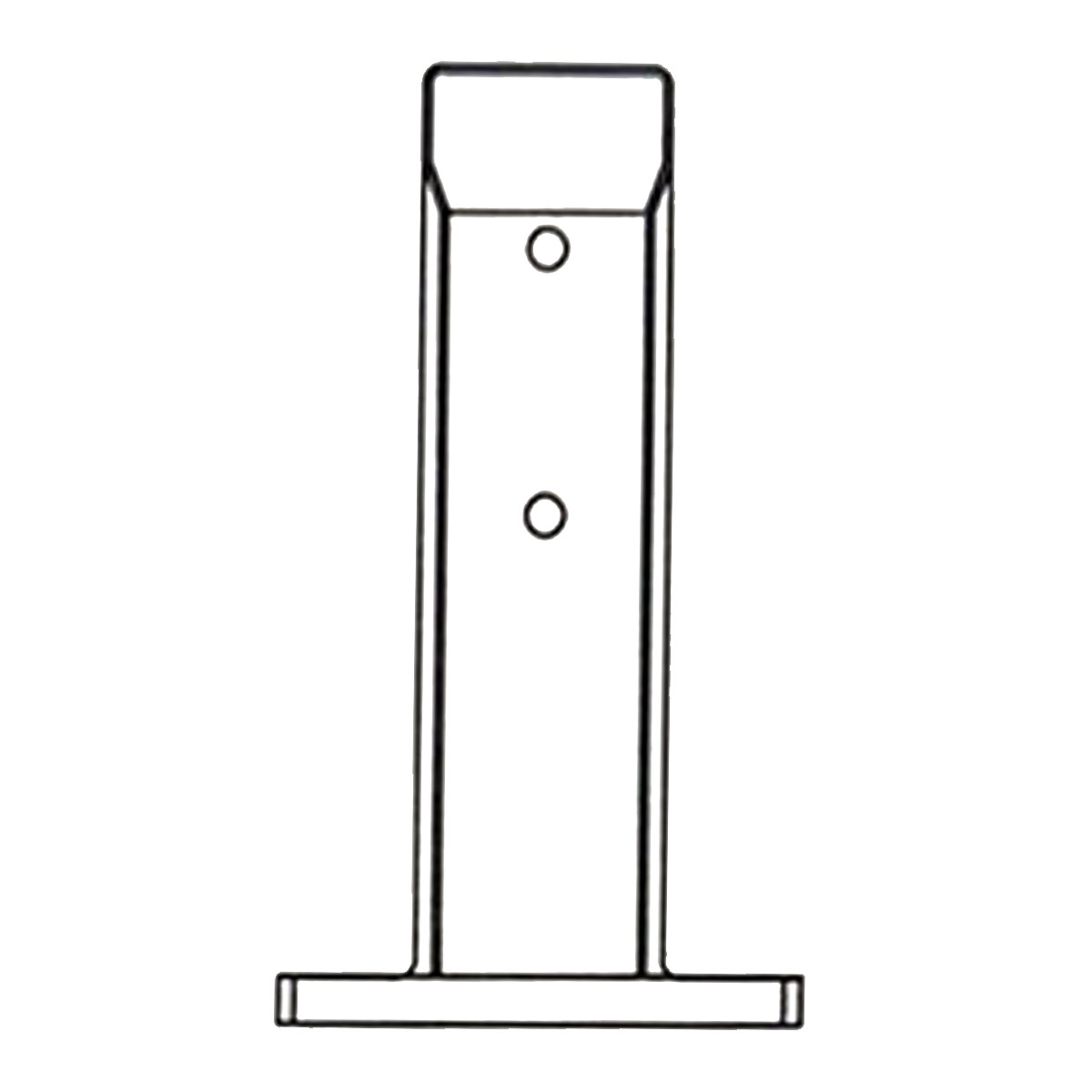 Square Floor Mounted Spigot For Glass Balustrades | The Glass Warehouse