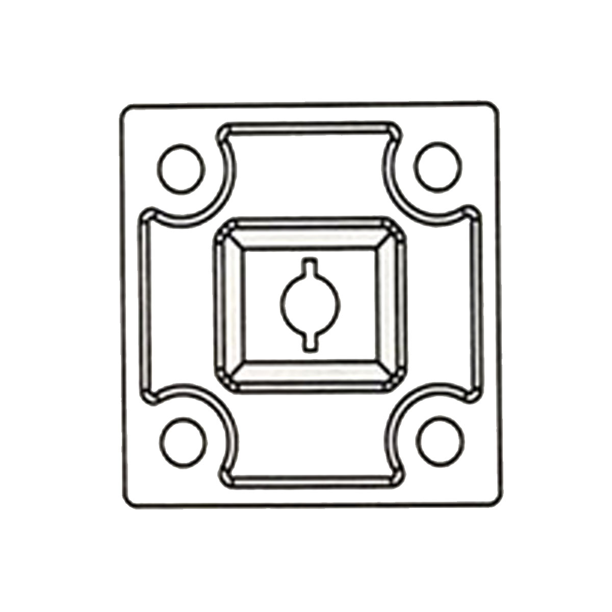 Square Floor Mounted Spigot For Glass Balustrades | The Glass Warehouse